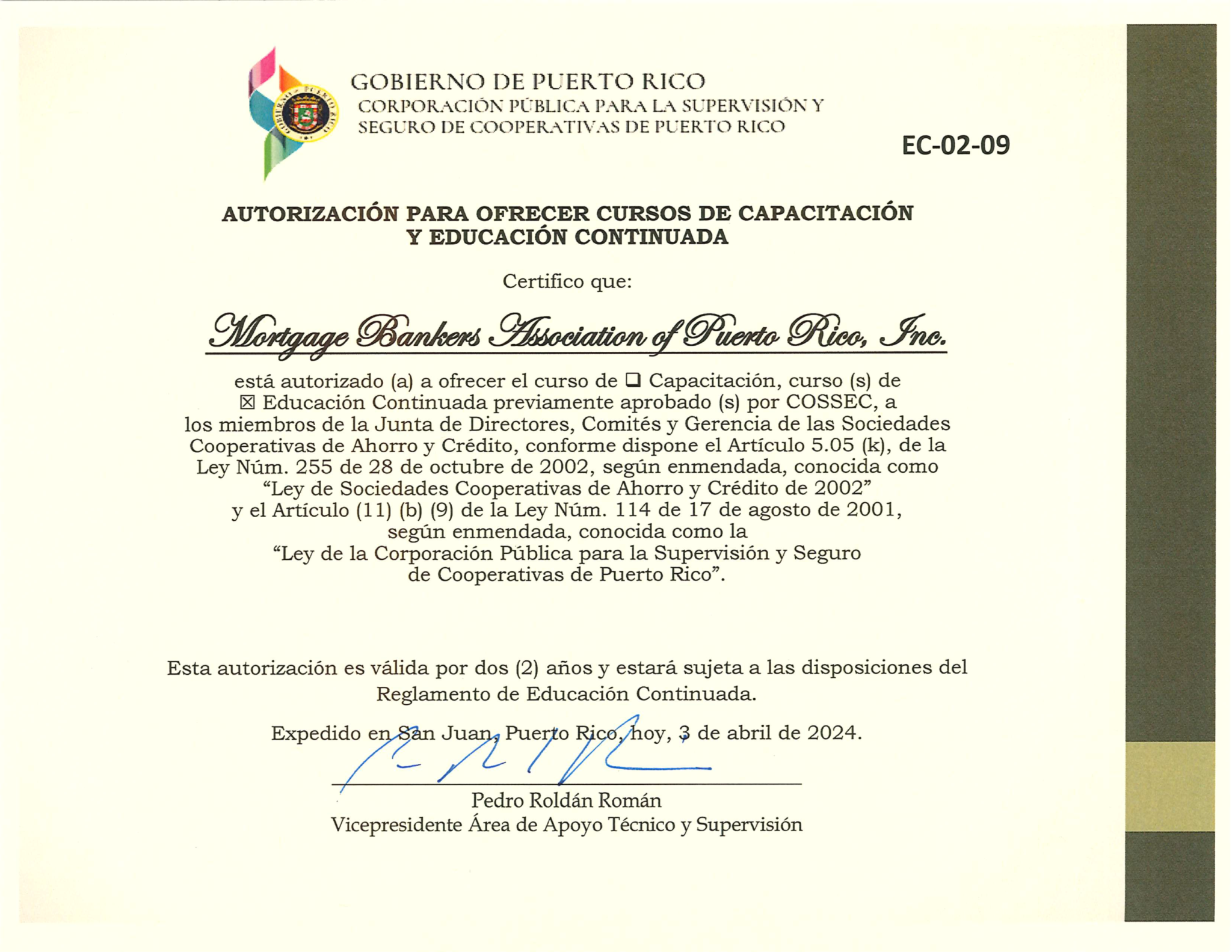 COSSEC – Mortgage Bankers Association